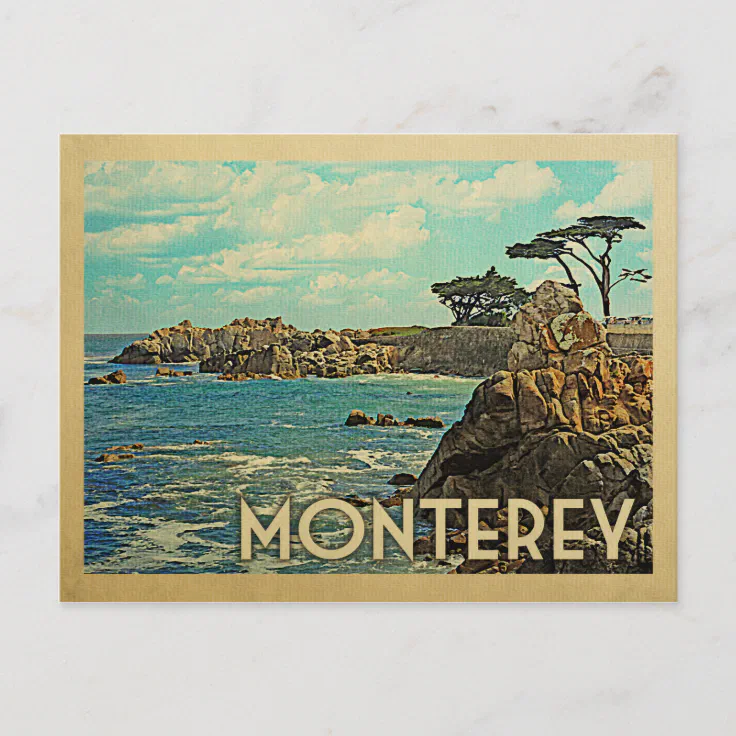 Monterey Postcard California Vintage Travel | Zazzle