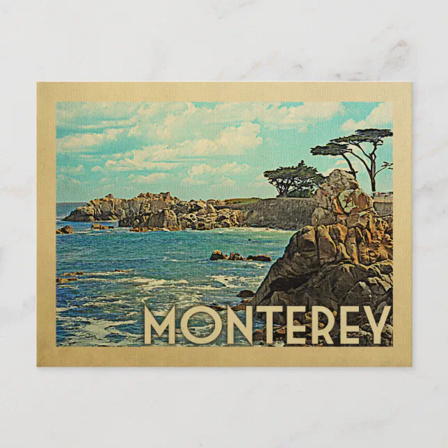 Monterey Postcard California Vintage Travel | Zazzle