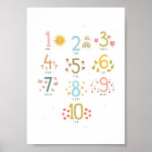 Montessori Counting to 10 Print Poster | Zazzle