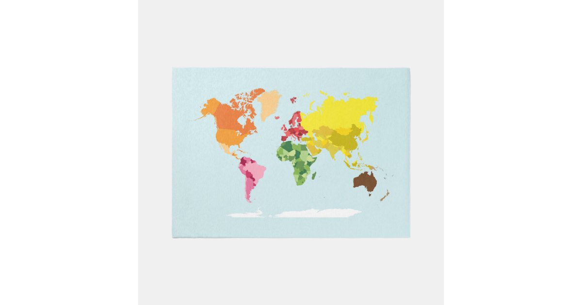 Montessori World Map Rug | Zazzle