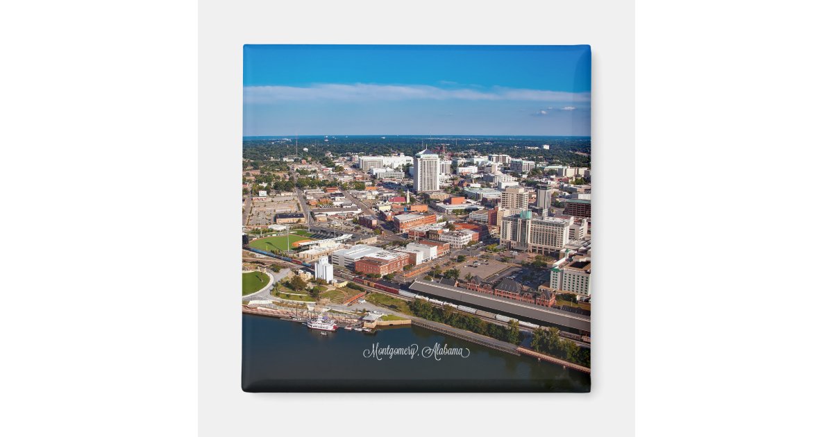 Montgomery, Alabama aerial view Magnet | Zazzle