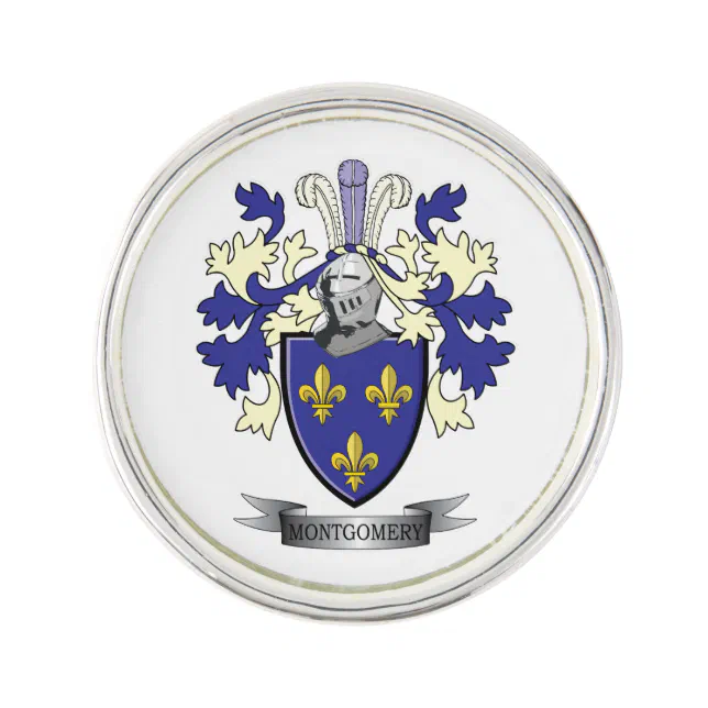 Montgomery Family Crest Coat of Arms Lapel Pin | Zazzle