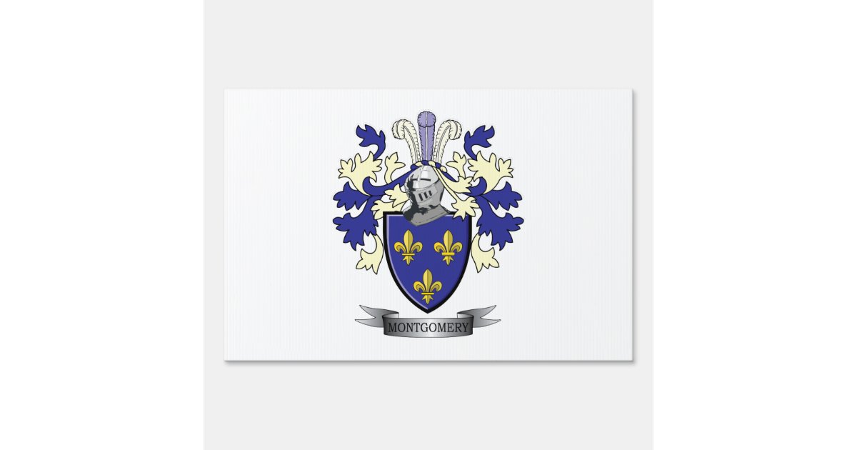 Montgomery Family Crest Coat of Arms Yard Sign | Zazzle