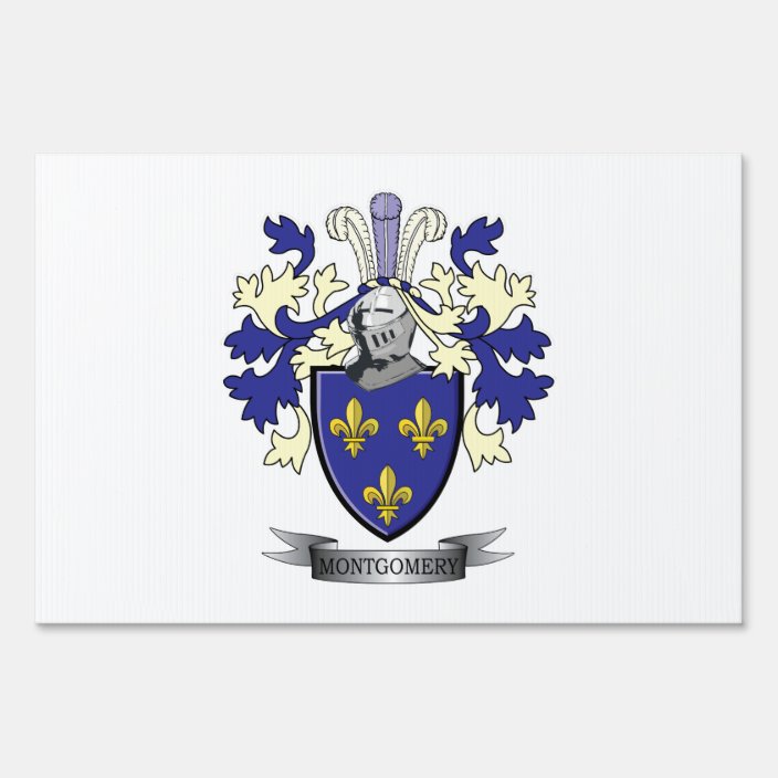 Montgomery Family Crest Coat of Arms Yard Sign | Zazzle.com