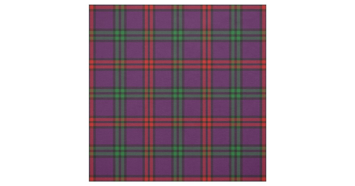 Montgomery Tartan Print Fabric | Zazzle