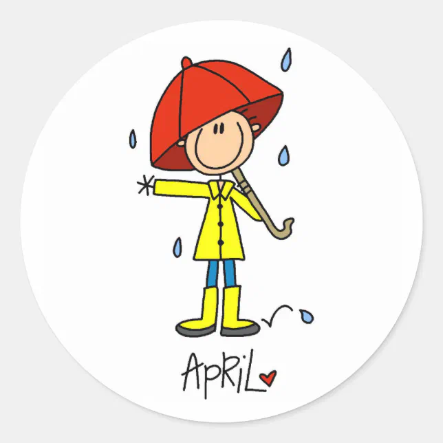 Month of April Classic Round Sticker | Zazzle