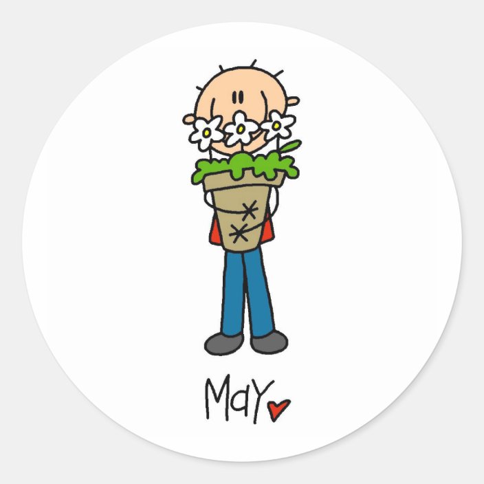 Month of May Classic Round Sticker | Zazzle.com