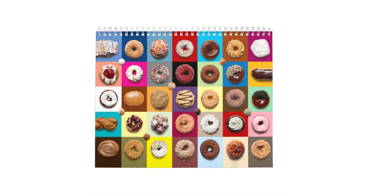 Monthly Donuts Wall Calendar | Zazzle