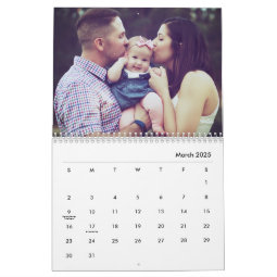 Monthly Personalized Multi Photos Family Calendar | Zazzle