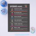 Monthly Upcoming Calendar of Events Schedule Flyer | Zazzle