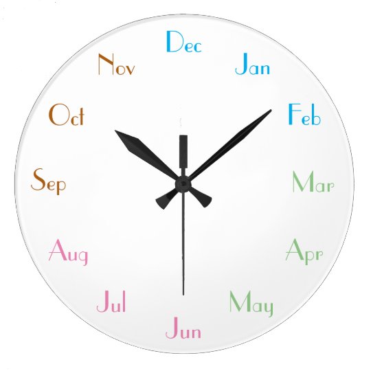 Months Large Clock | Zazzle.com