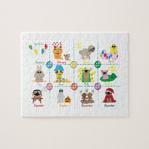 Months of the Year Jigsaw Puzzle | Zazzle