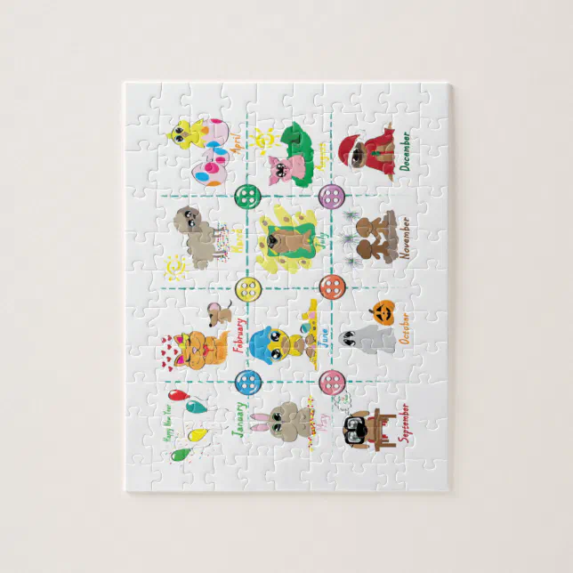 Months of the Year Jigsaw Puzzle | Zazzle