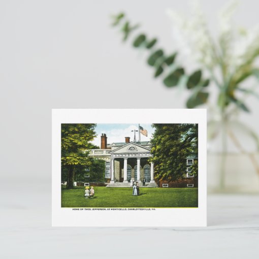 Monticello, Charlottesville, Virginia Postcard | Zazzle