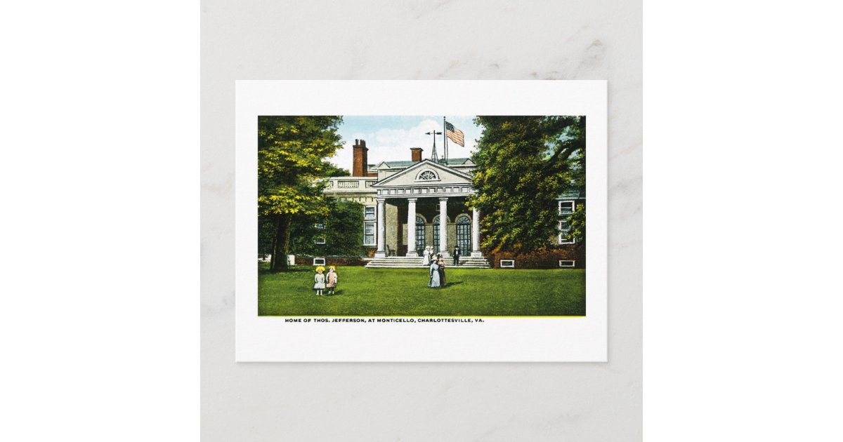 Monticello, Charlottesville, Virginia Postcard | Zazzle