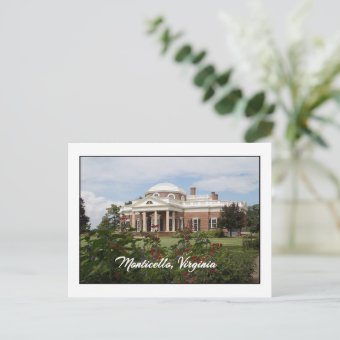 Monticello Postcard | Zazzle