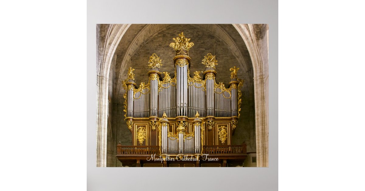 Montpellier Cathedral organ poster | Zazzle