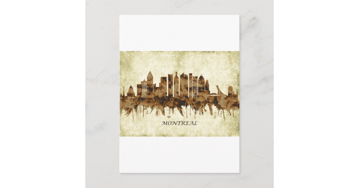 Montreal Canada Cityscape Invitation Postcard | Zazzle