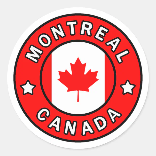 Montreal Canada Classic Round Sticker | Zazzle