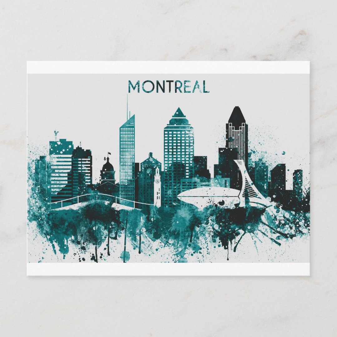 Montreal City Skyline Postcard | Zazzle