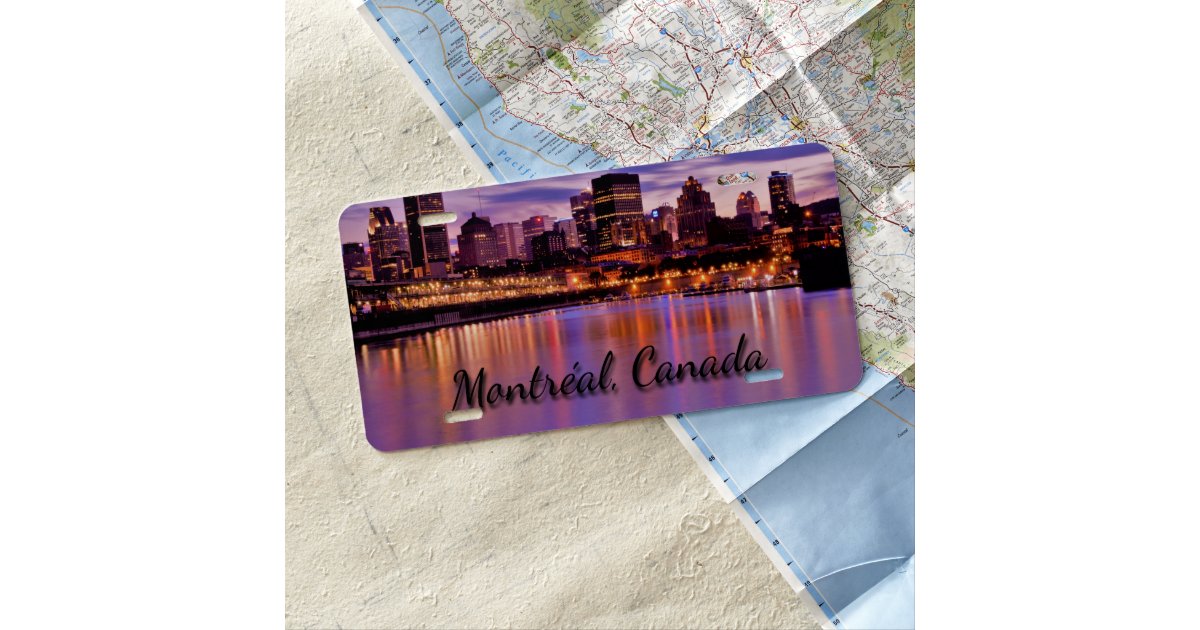Montreal Cityscape License Plate | Zazzle