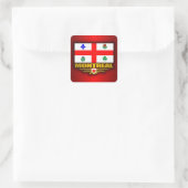 Montreal Flag Square Sticker | Zazzle