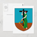 Montserrat Official Coat Of Arms Heraldry Symbol Postcard | Zazzle