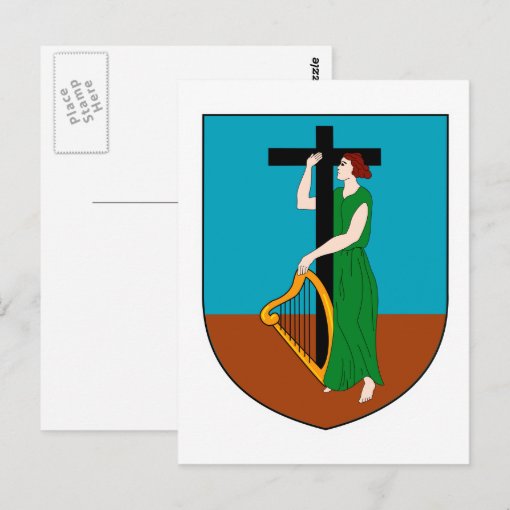 Montserrat Official Coat Of Arms Heraldry Symbol Postcard | Zazzle