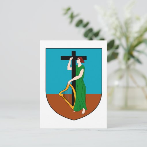 Montserrat Official Coat Of Arms Heraldry Symbol Postcard | Zazzle