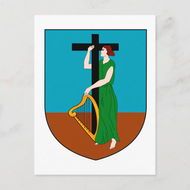 Montserrat Official Coat Of Arms Heraldry Symbol Postcard | Zazzle