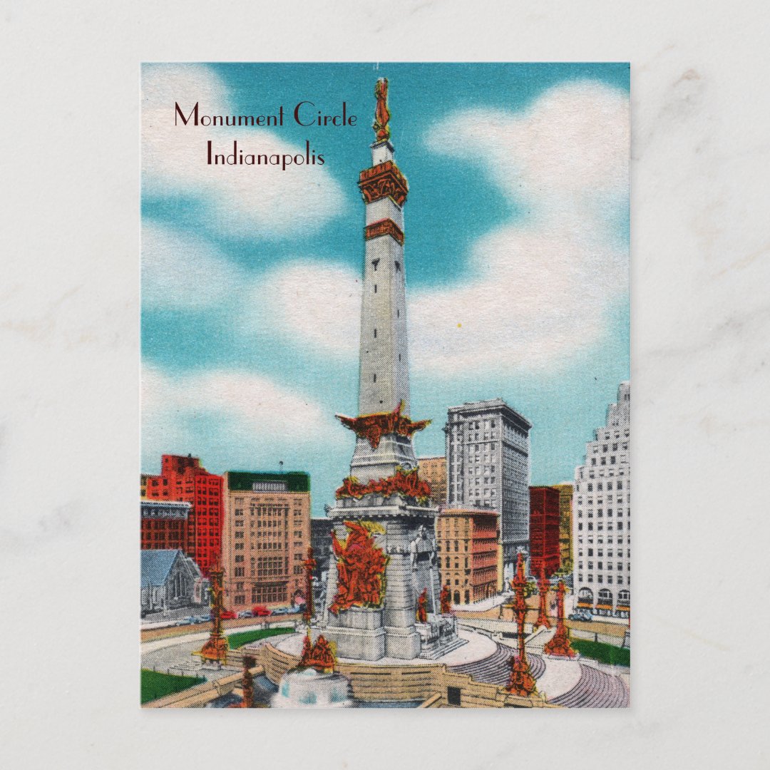 Monument Circle Postcard | Zazzle