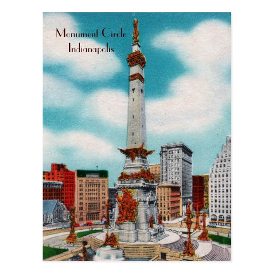 Monument Circle Postcard | Zazzle.com