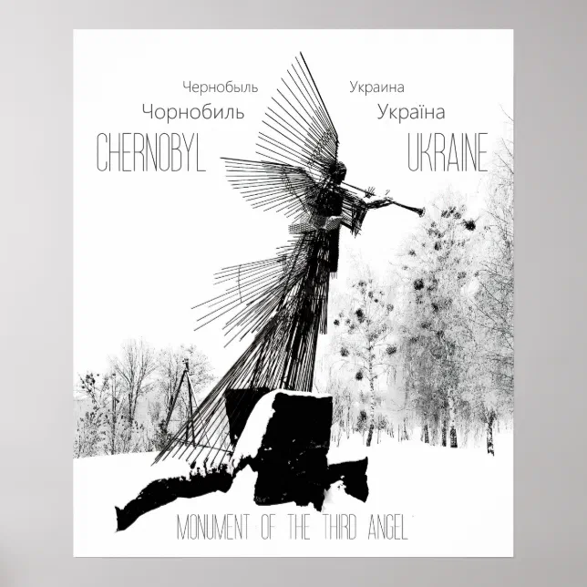 Monument of the Third Angel - Chernobyl, Ukraine Poster | Zazzle