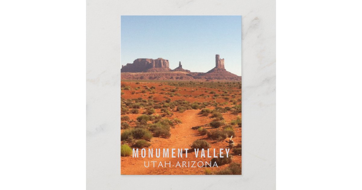 Monument Valley Utah-Arizona border custom Postcard | Zazzle