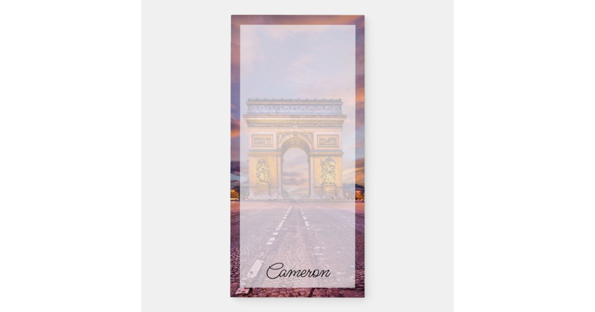 Monuments | Arc de Triomphe, Paris France Magnetic Notepad | Zazzle