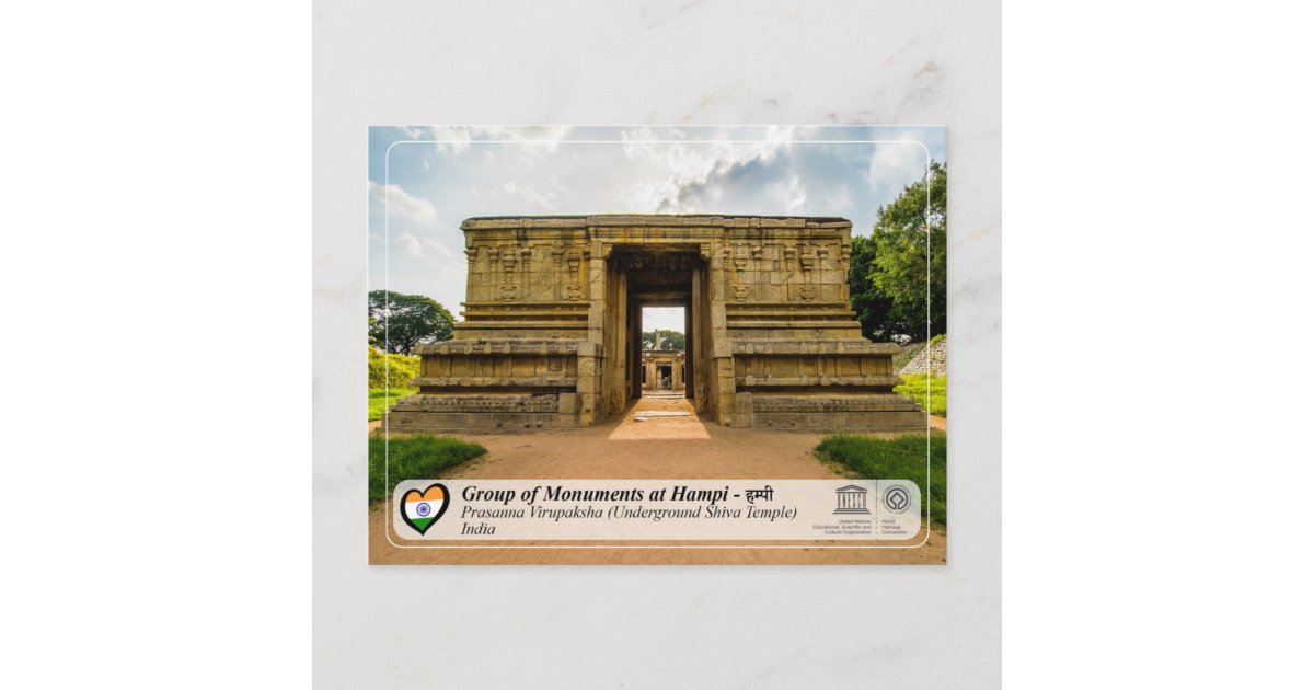 Monuments at Hampi - Underground Shiva Temple Postcard | Zazzle