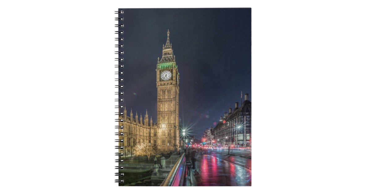 Monuments | Big Ben at Night Notebook | Zazzle