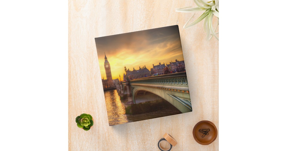 Monuments | Big Ben & Houses of Parliament 3 Ring Binder | Zazzle