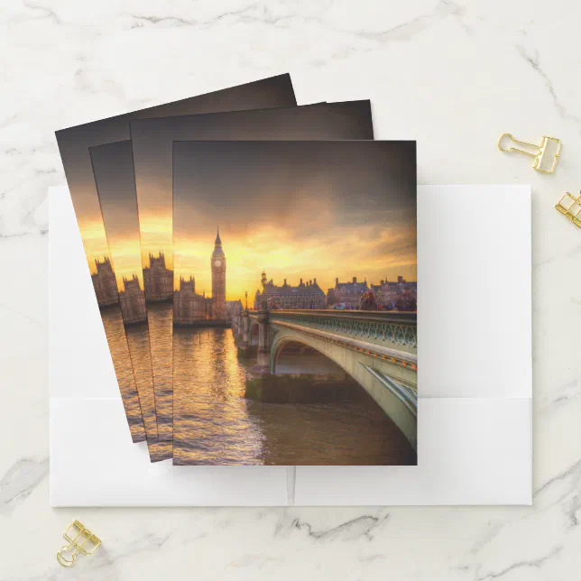 Monuments | Big Ben & Houses of Parliament Pocket Folder | Zazzle