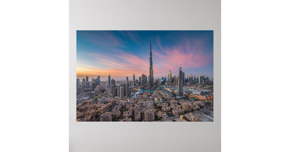 Monuments | Dubai Cityscape Poster | Zazzle