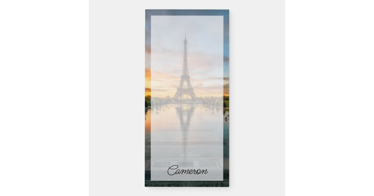 Monuments | Eiffel Tower Sunrise Magnetic Notepad | Zazzle