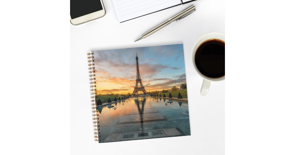 Monuments | Eiffel Tower Sunrise Notebook | Zazzle