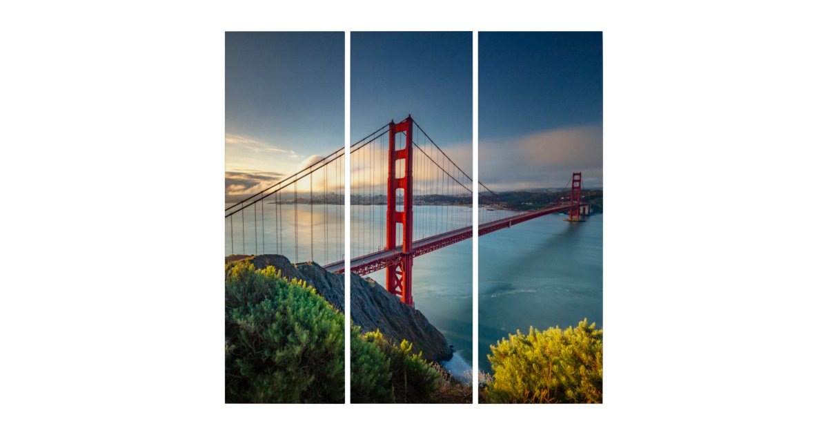 Monuments | Golden Gate San Francisco Triptych | Zazzle