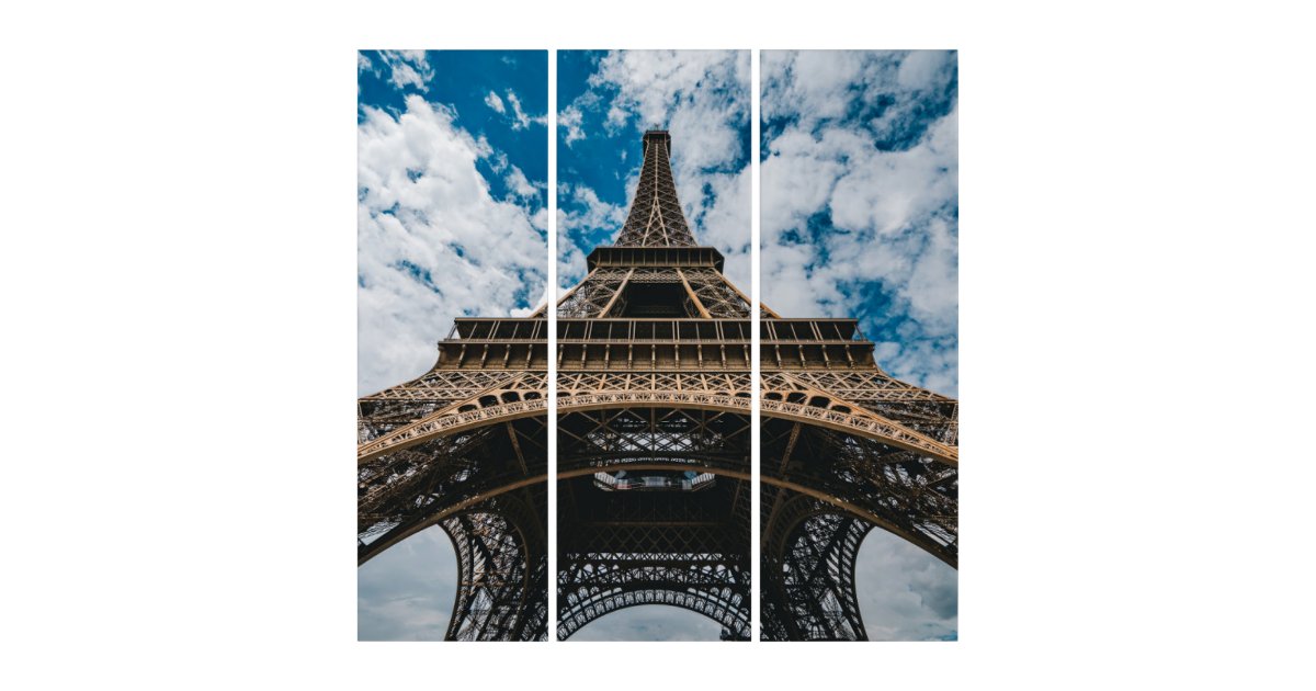Monuments | Looking Up at the Eiffel Tower Triptych | Zazzle