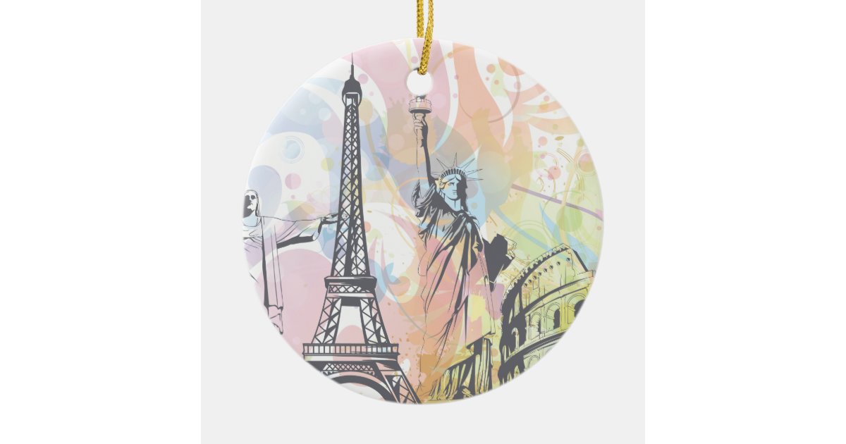 Monuments of the world custom ornament | Zazzle
