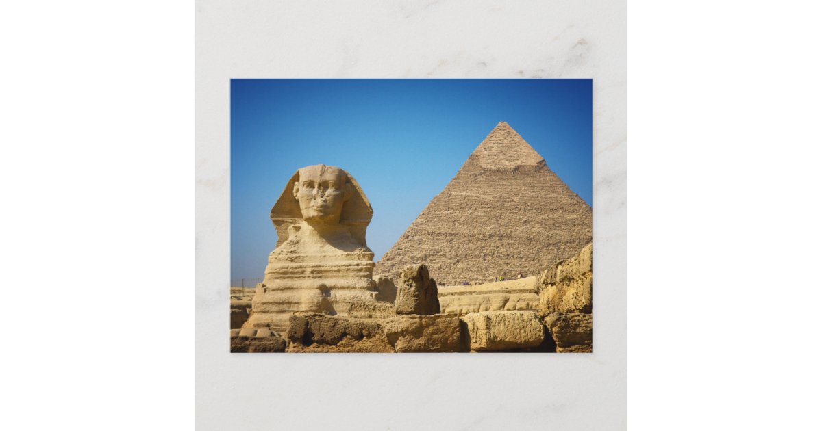 Monuments | Sphinx & Pyramid of Egypt Postcard | Zazzle
