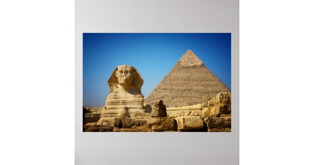Monuments | Sphinx & Pyramid of Egypt Poster | Zazzle