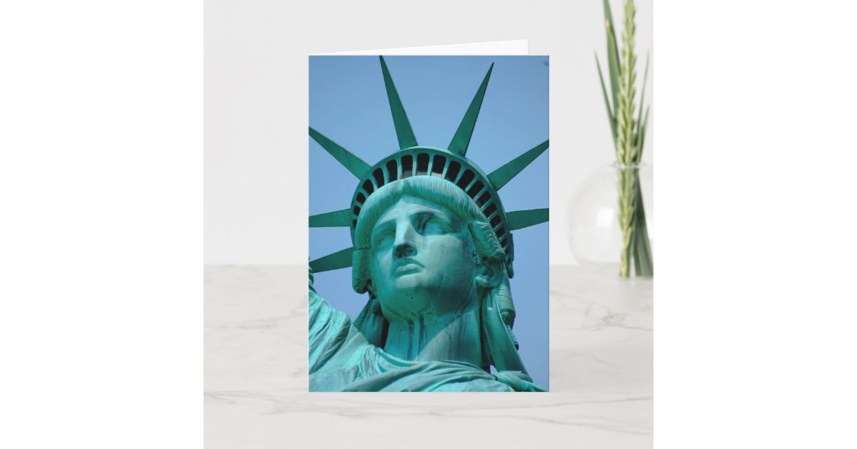 Monuments | Statue of Liberty Face Card | Zazzle