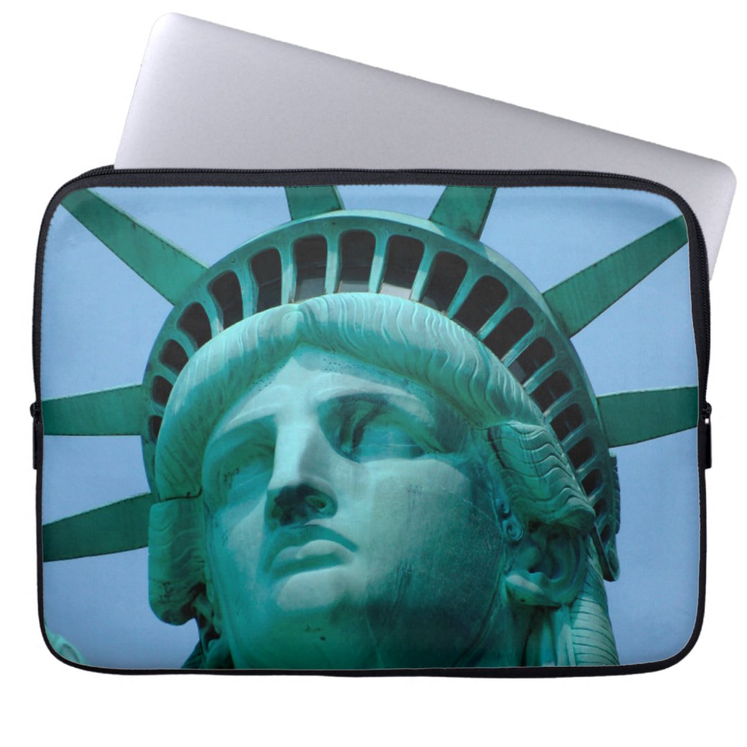 Monuments | Statue of Liberty Face Laptop Sleeve | Zazzle