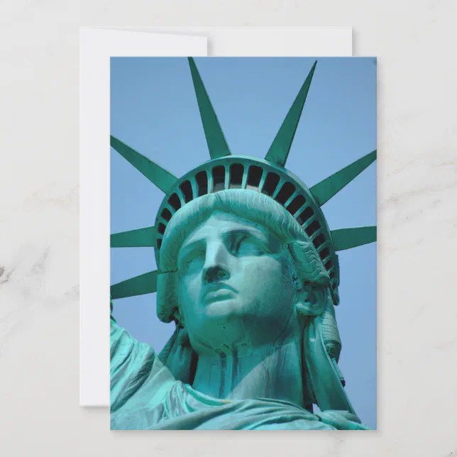 Monuments | Statue of Liberty Face Thank You Card | Zazzle